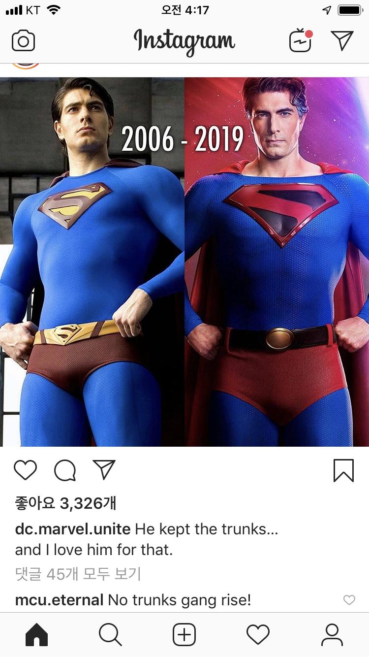 익스트림무비 - 브랜든 루스 슈퍼맨- 2006 vs 2019 및 코믹스 비교샷