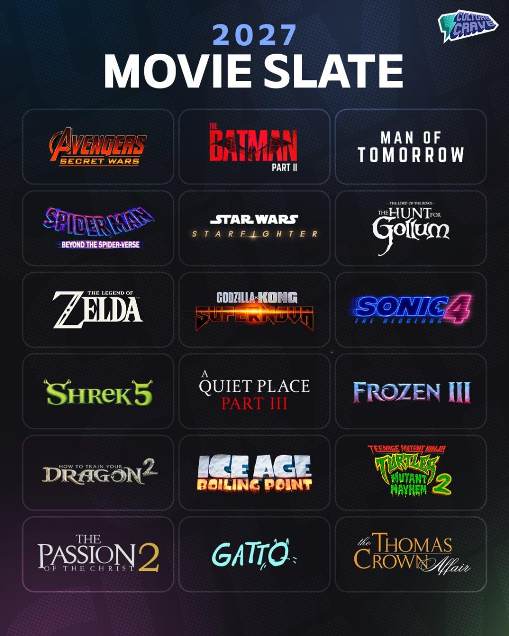 익스트림무비 - 2027년 개봉 마블 & DC 작품들 한짤 / 2027년 개봉예정작들 18 로고 모음