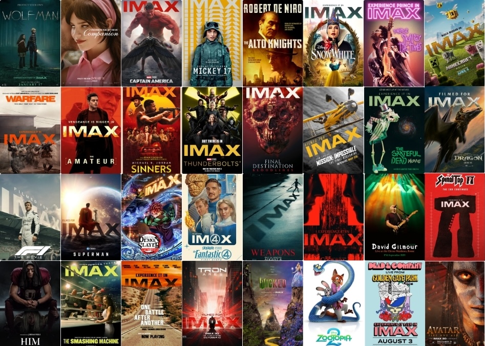 익스트림무비 - 2025년 IMAX 개봉작 & 예정작들 포스터 모음 - IMAX계정