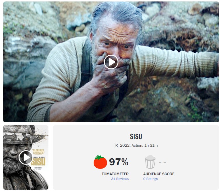 익스트림무비 - 현재 은근 기대작 '시수(SISU)' 파보기 - 공식트위터 영상, 스틸들 모음