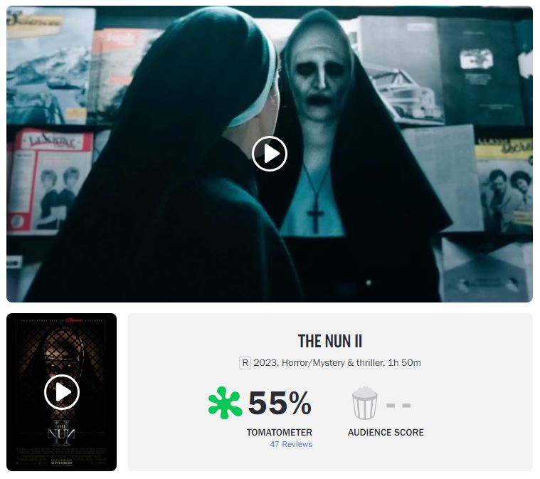 익스트림무비 - '더 넌 2' 로튼토마토 탑크리틱 리뷰들