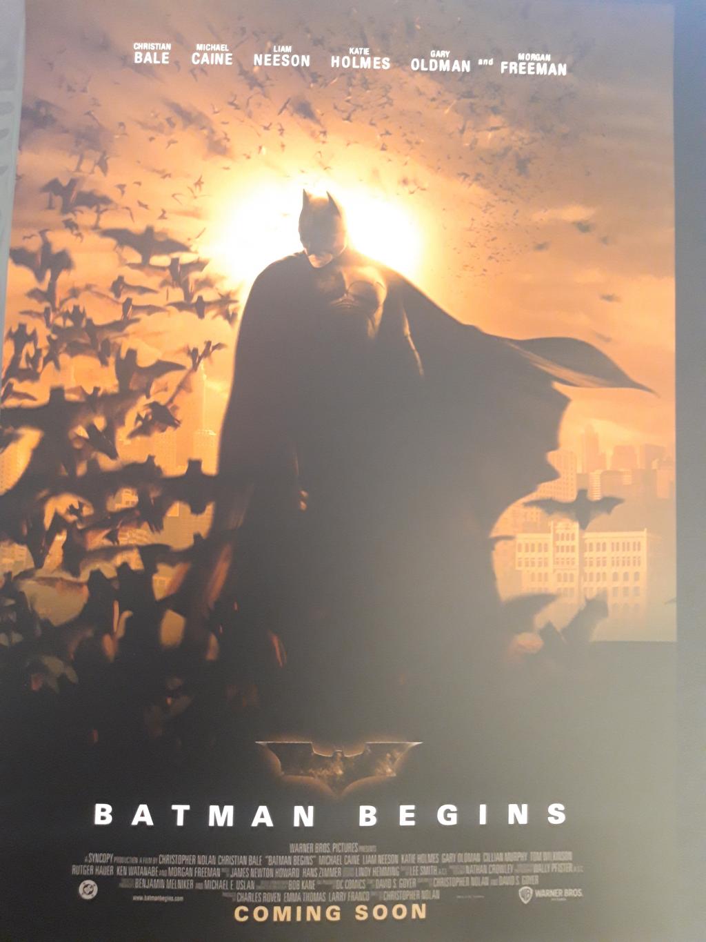 익스트림무비 - 씨네큐 배트맨 비긴즈 포스터 비닐 개봉후 찍어봤습니다 ㅎㅎ