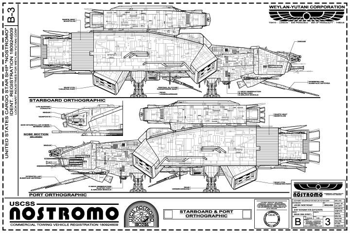 익스트림무비 - 에일리언 관련 잡설 - 노스트로모호는 화물선이 아니다